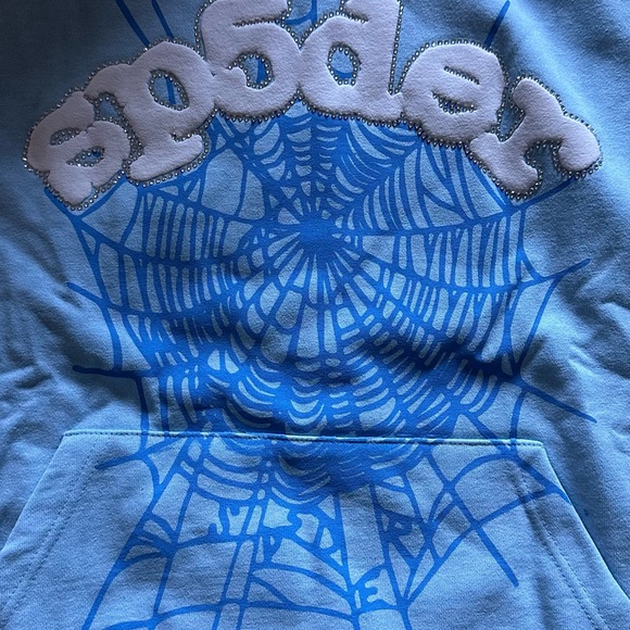 Sp5der | Other | Sp5der Light Blue Hoodie | Poshmark